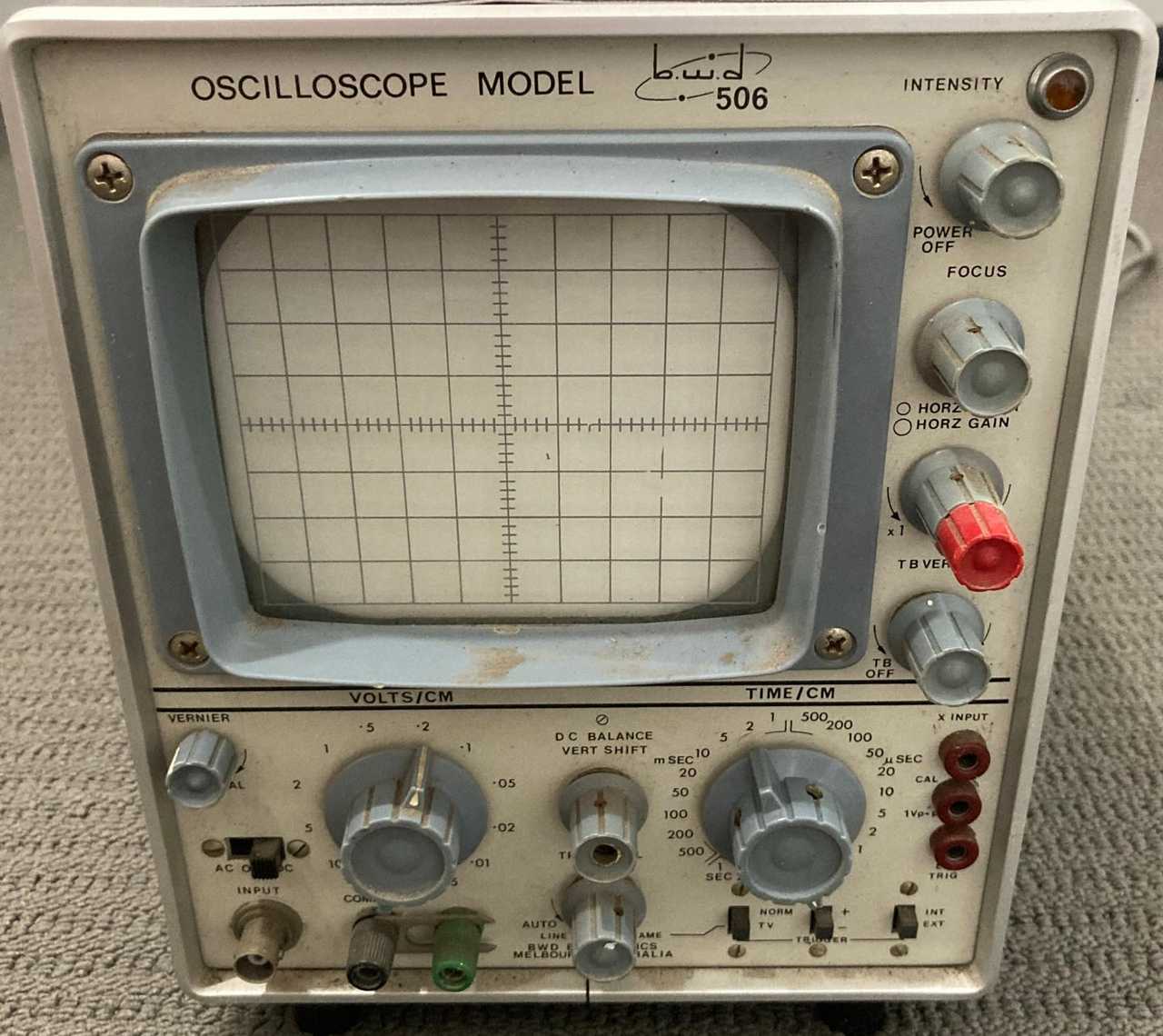 Rescued an Australian made CRT oscilloscope by Brendan Horan